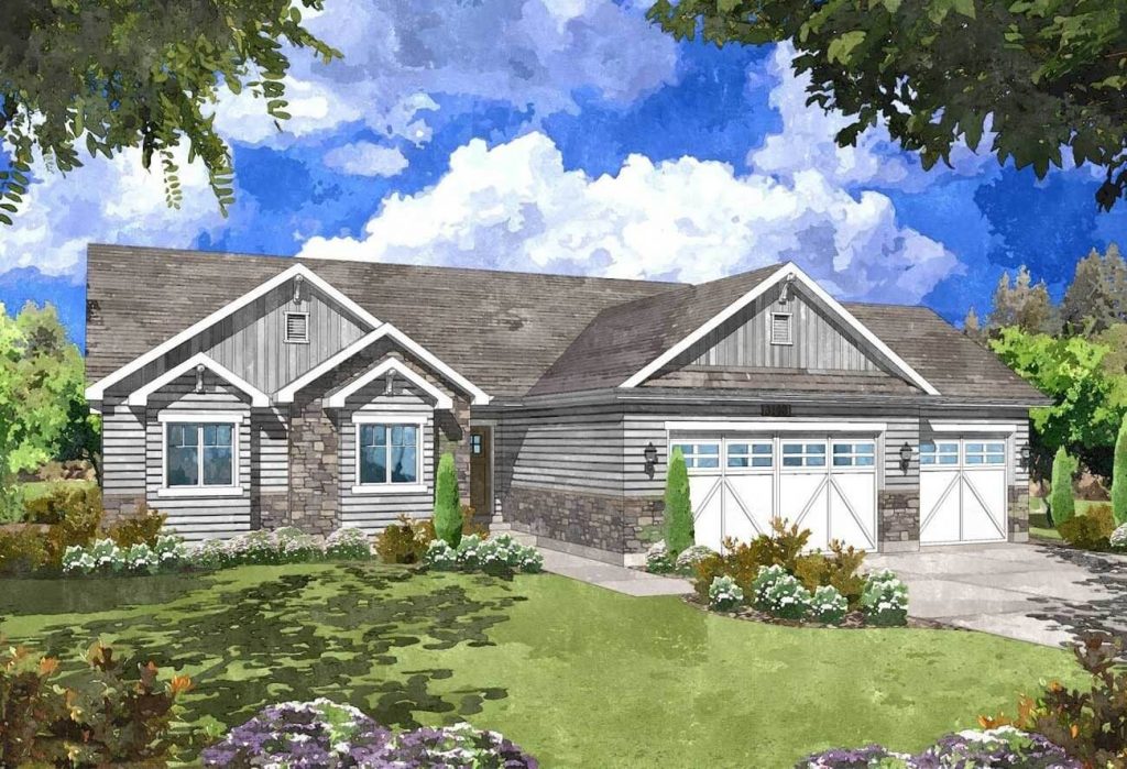 Wasatch Front Elevation | Lightyear Homes | Utah Custom Home Builder