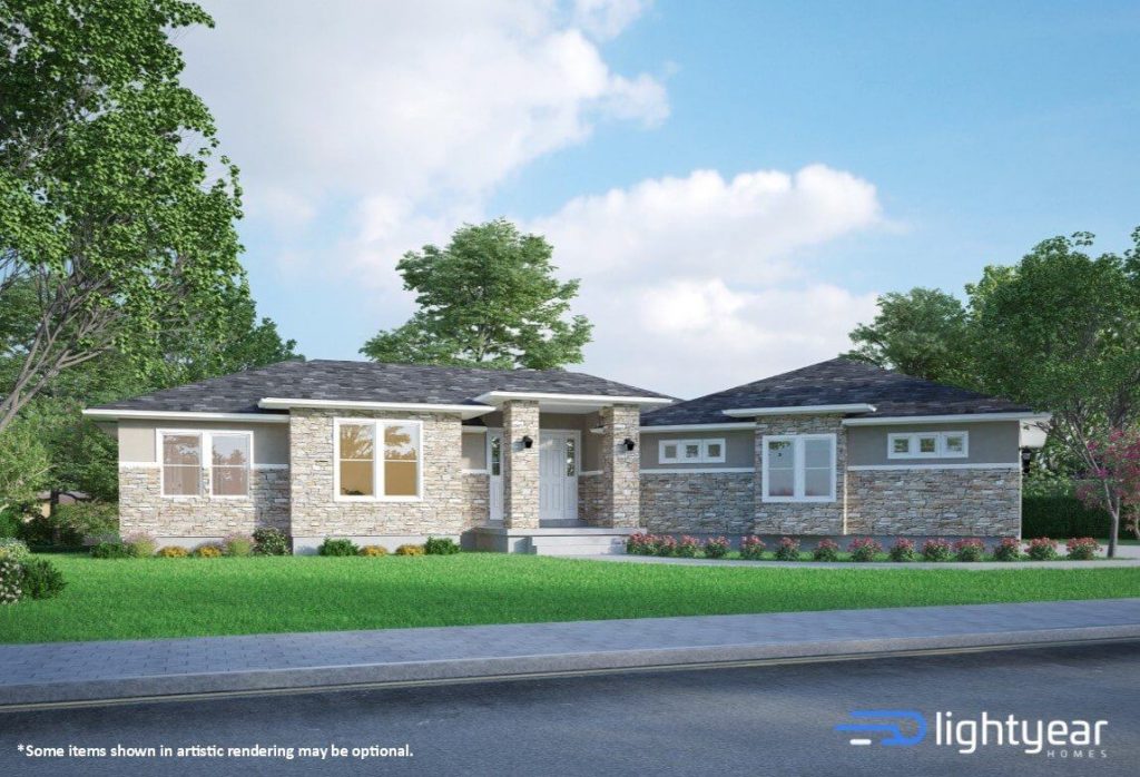 Andromeda Front Elevation | Lightyear Homes | Utah Custom Home Builder